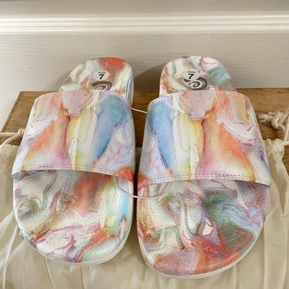 Johnny Was | Shoes | Johnny Was Calme Marble Pool Slides | Poshmark